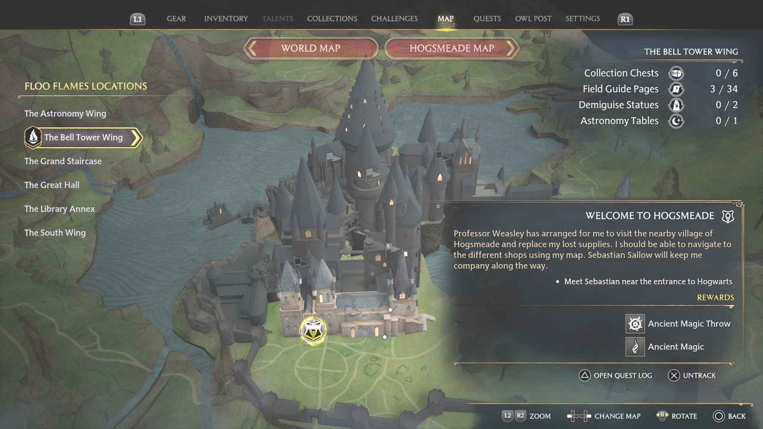 Where to Find All Bell Tower Wing Field Guide Pages Hogwarts Legacy