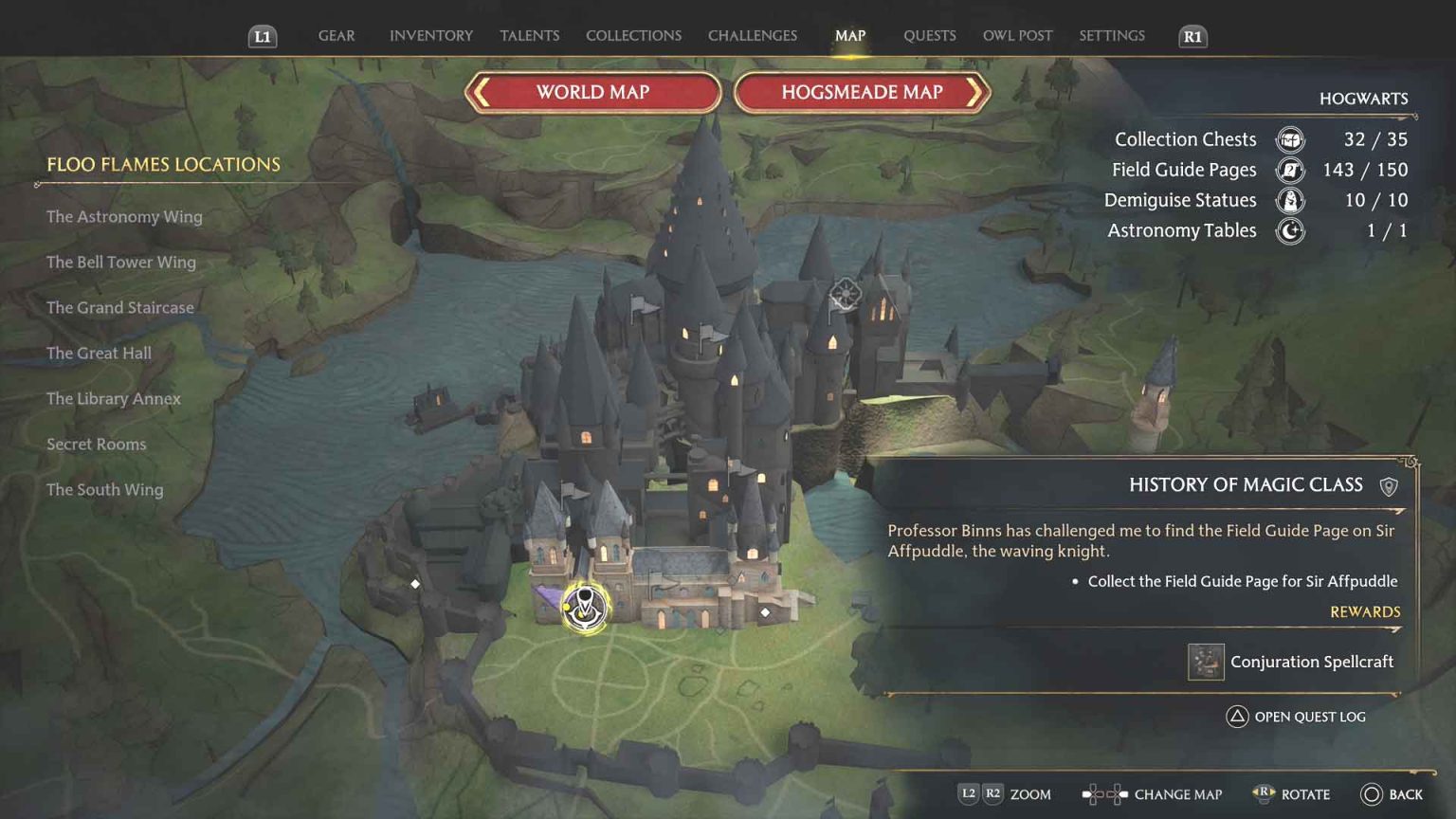 Where to Find All Bell Tower Wing Field Guide Pages Hogwarts Legacy