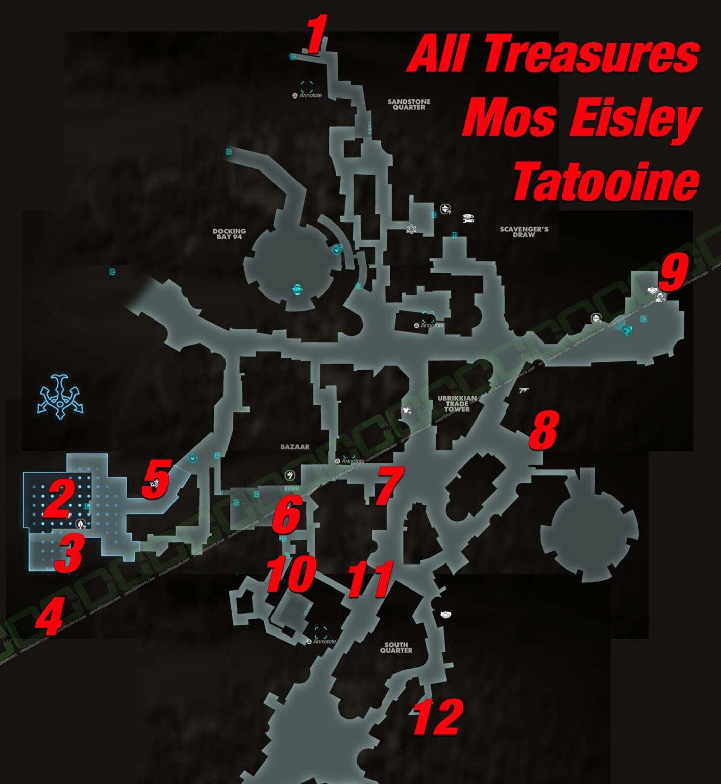 Uncover 12 Hidden Treasures in Mos Eisley, Tatooine – Star Wars Outlaws