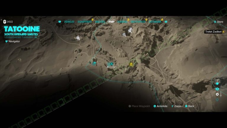 Smuggler Cache 79 – South Jundland Wastes – Tatooine – map – Star Wars ...