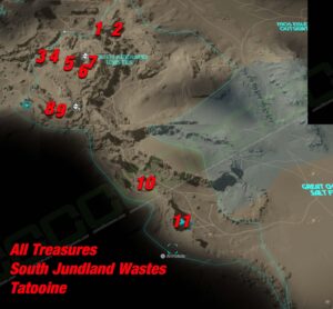 Discover 13 Treasures at South Jundland Wastes Tatooine!