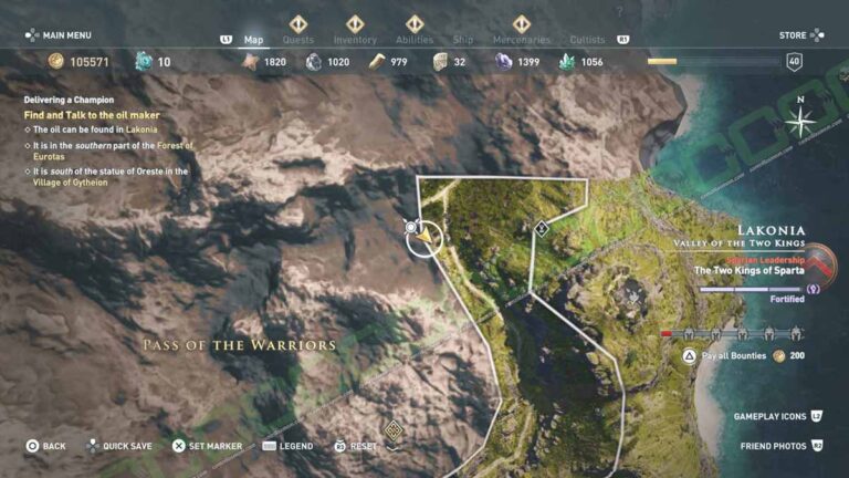 AC Odyssey: Lakonia Loot & Tablet Locations Guide